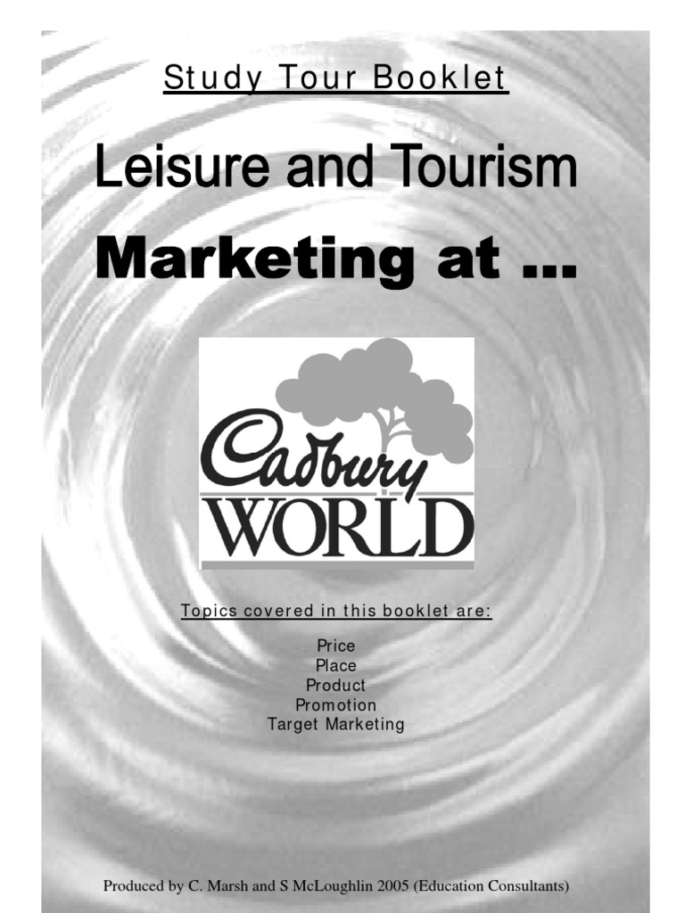Study Tour Booklet: Price Place Product Promotion Target Marketing ...