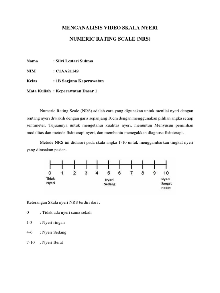 Analisis Video Skala Nyeri NRS | PDF