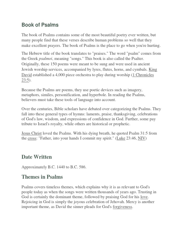 Psalms | PDF | Psalms | Bible Content