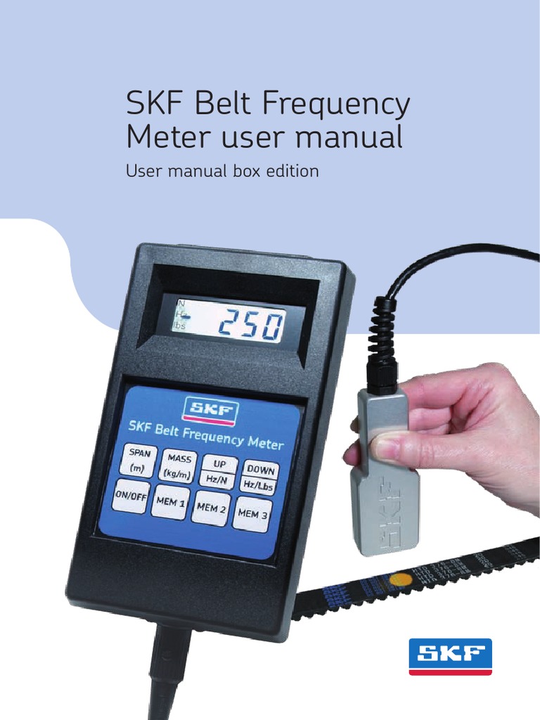 SKF Belt Frequency Meter User Manual | PDF | Belt (Mechanical) | Legal ...