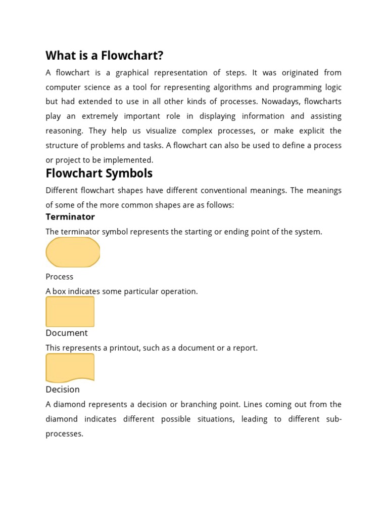 What Is A Flowchart?: Terminator | PDF | Algorithms | Information