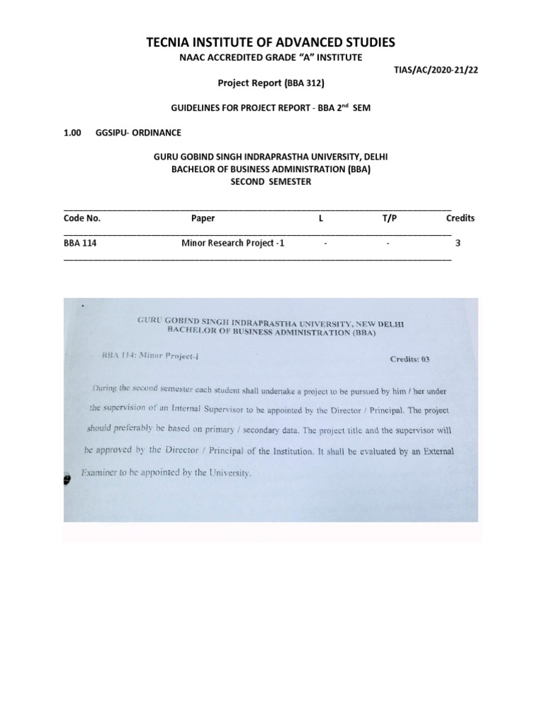 PR GUIDELINE 2020-21 - Minor Project 1 | PDF | Business | Technology ...