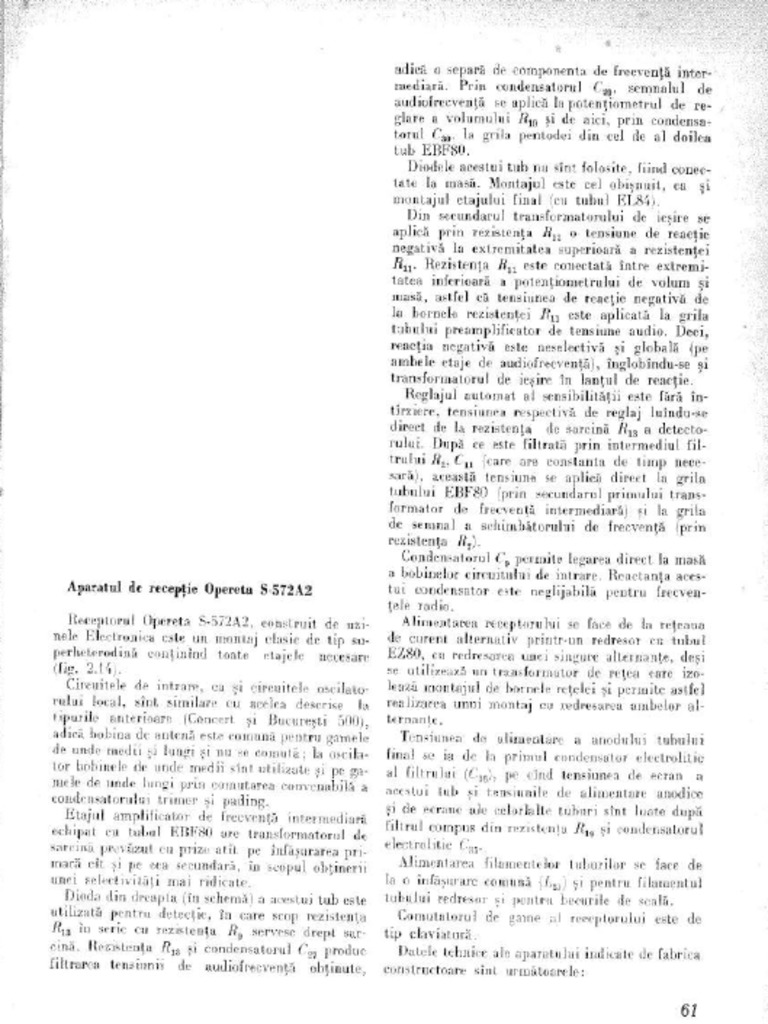 RR Opereta Schema Comentata | PDF