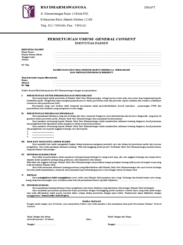 Form General Consent | PDF | Hukum