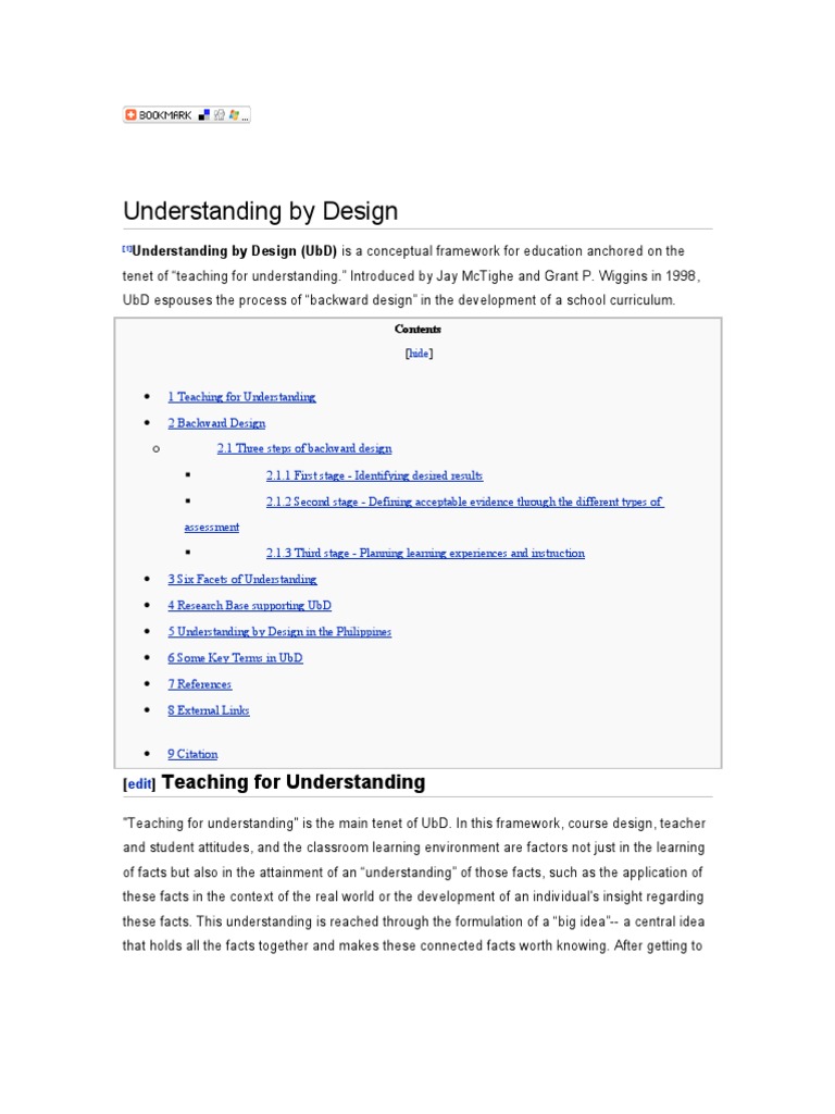 Understanding by Design | PDF | Educational Assessment | Curriculum