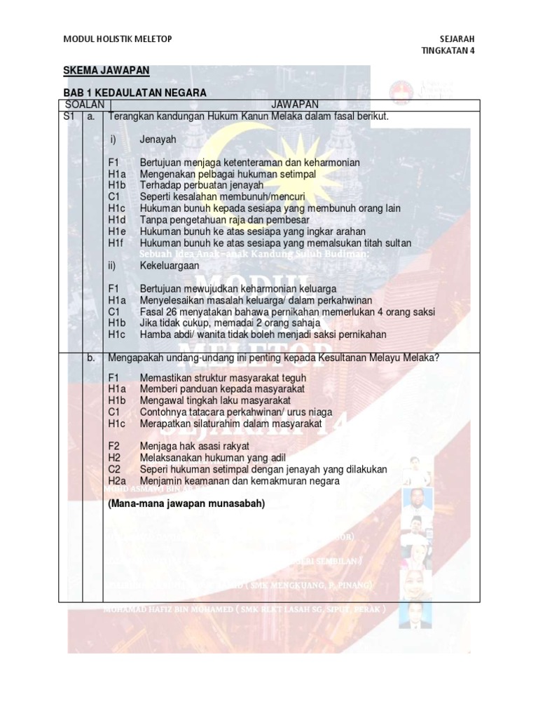 033 HM - Skema Modul Holistik Meletop T4 - 1-4 | PDF