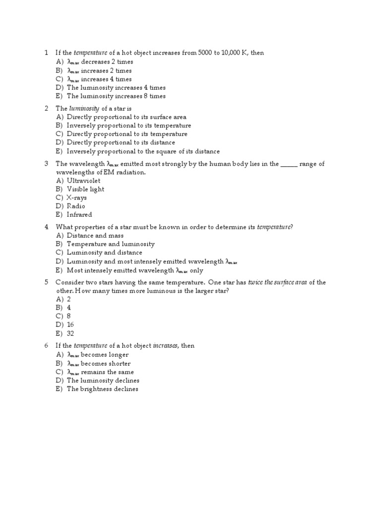 Astronomy Notes | PDF | Stars | Nuclear Fusion
