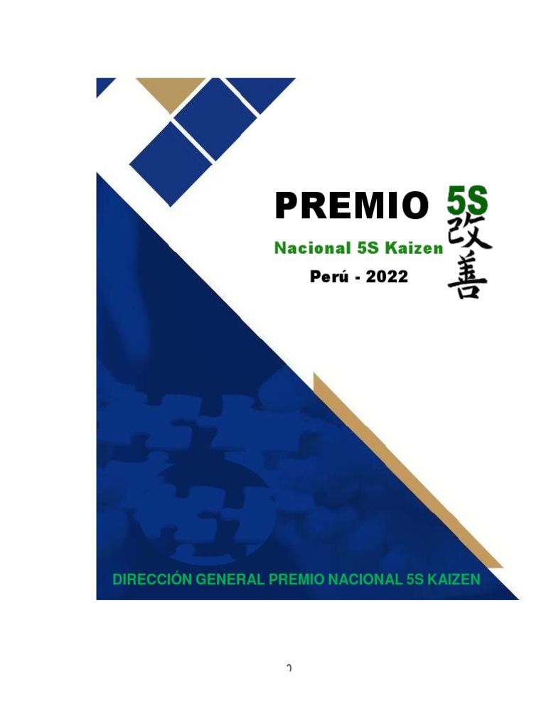 Bases Premio Nacional 5S 2022 052022 | PDF | Calidad (comercial ...
