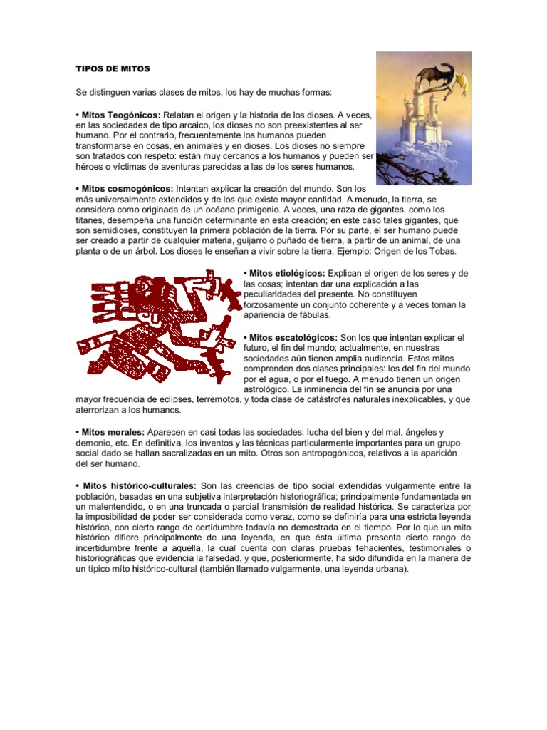 Tipos de Mitos | PDF | Genios | Minotauro