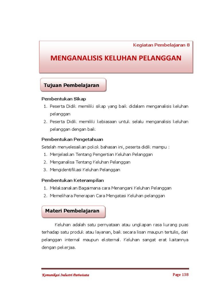Materi KIP Menangani Keluhan Pelanggan | PDF Materi KIP Menangani Keluhan Pelanggan | PDF