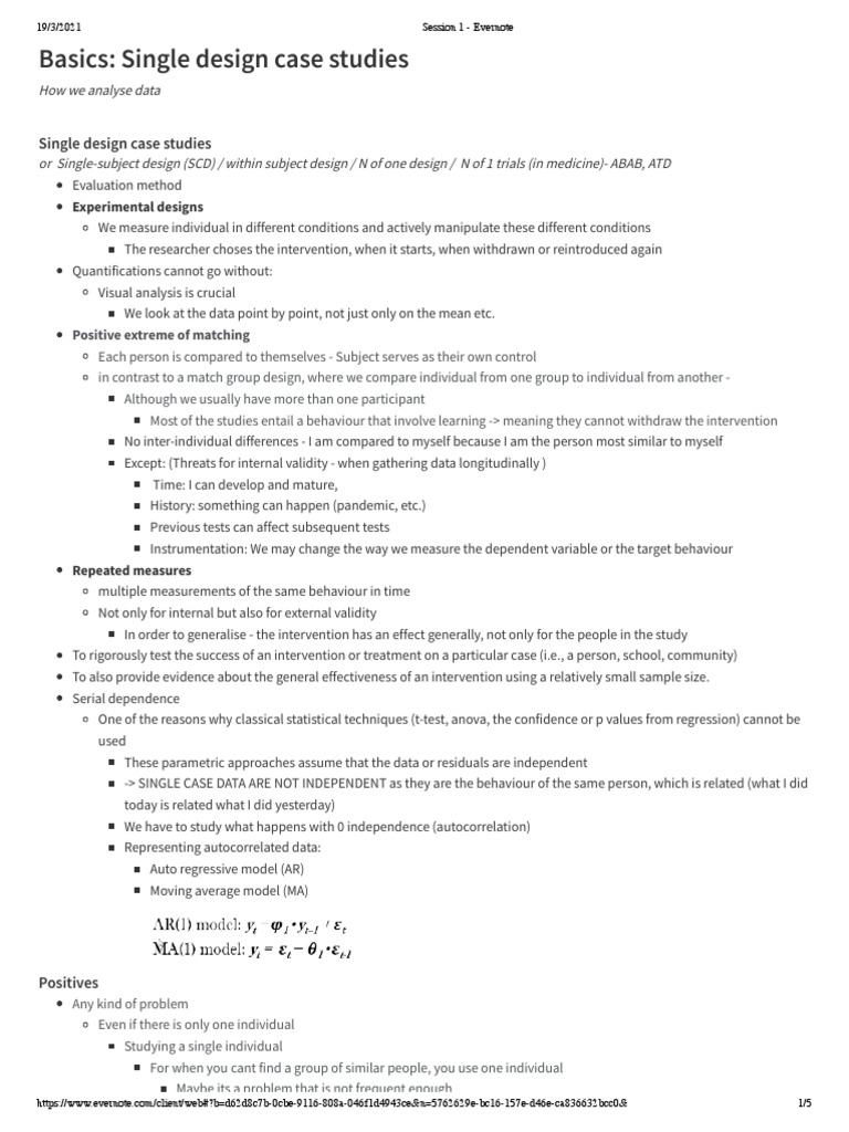 Basic - Single Design Case Studies | PDF | Autocorrelation | Validity ...