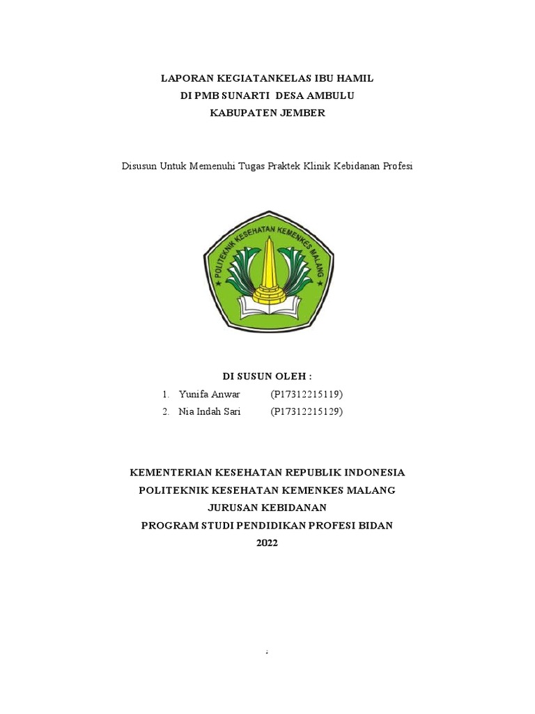 Laporan Kelas Ibu Hamil PMB Lolok | PDF | Kesehatan Holistik