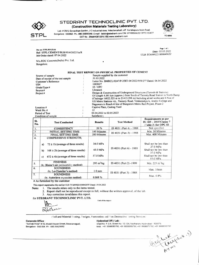 Ultratech Cement Report | PDF