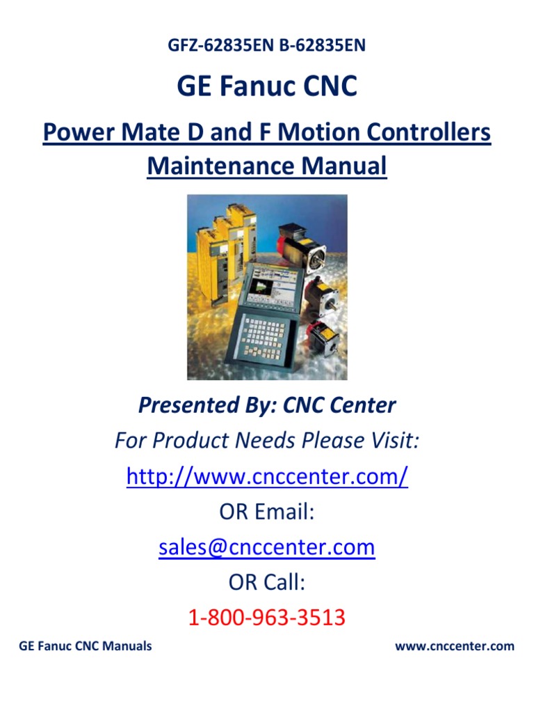 GE Fanuc CNC: Power Mate D and F Motion Controllers Maintenance Manual ...