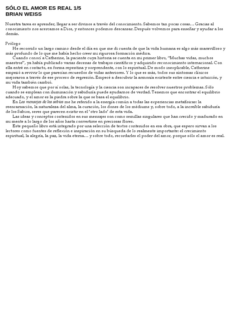 Sólo El Amor Es Real 1/5 | PDF