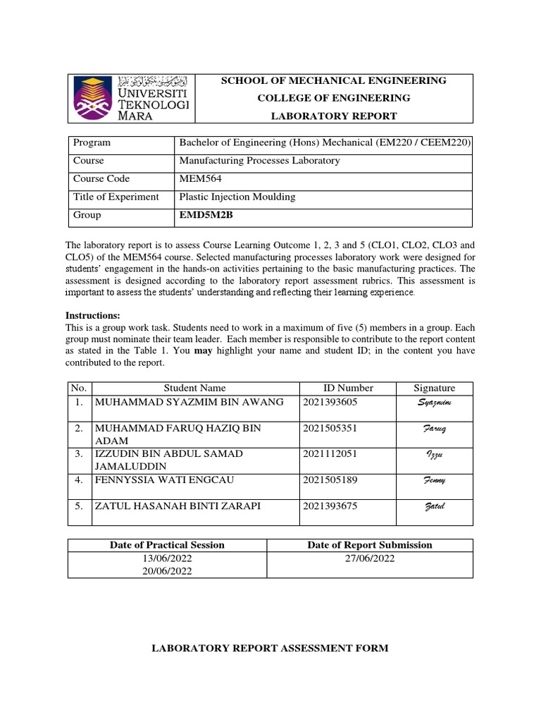 Injection Molding Report Group 3 | PDF | Economic Sectors | Secondary ...
