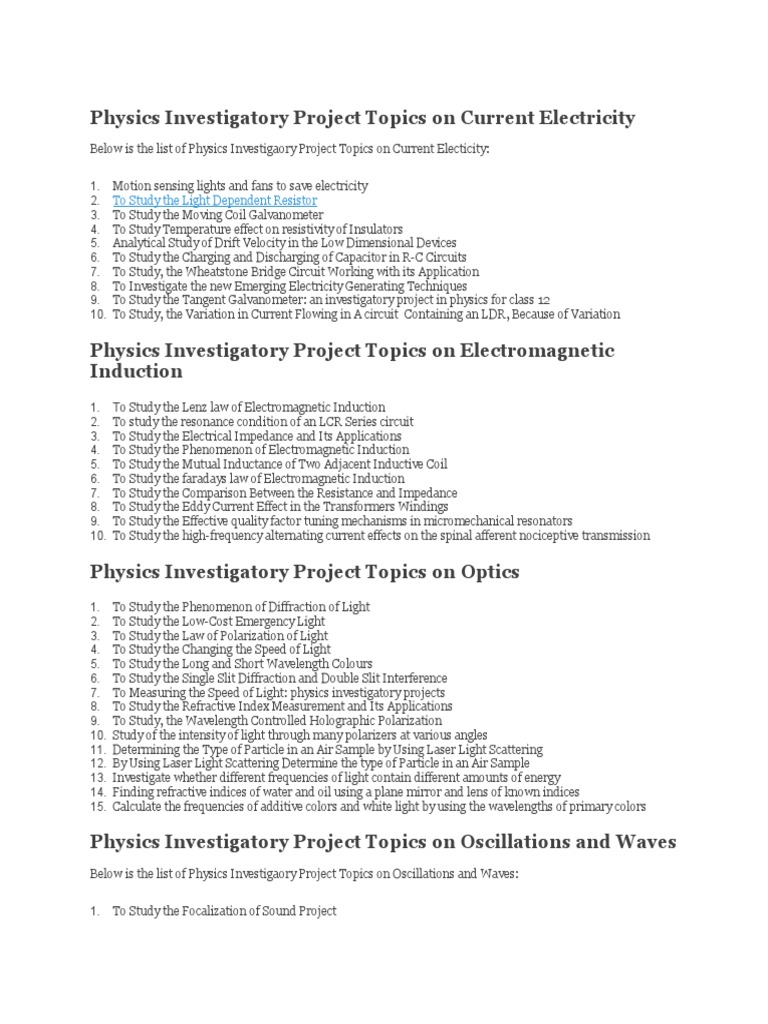 Physics Investigatory Project | PDF | Waves | Light
