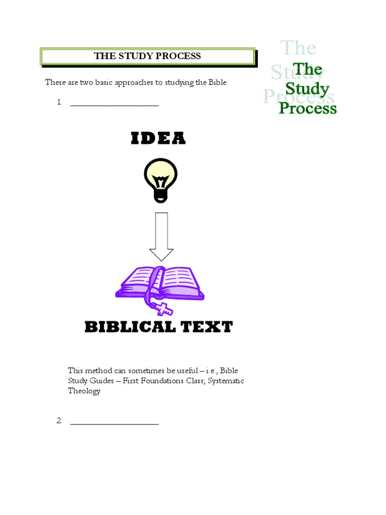 Bible Study Process and Techniques | PDF | Bible Study (Christian) | Genre