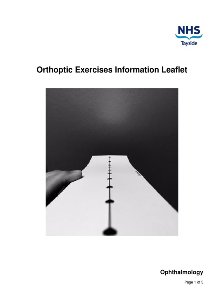 Orthoptic Exercises Information Leaflet: Ophthalmology | Download Free ...