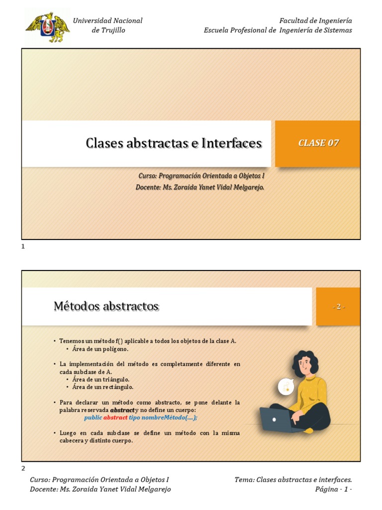 T07 Clases Abstractas e Interfaces | PDF | Herencia (Programación Orientada a Objetos ...
