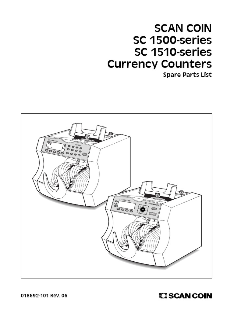 Scan Coin SC 1500-Series SC 1510-Series Currency Counters: Spare Parts ...