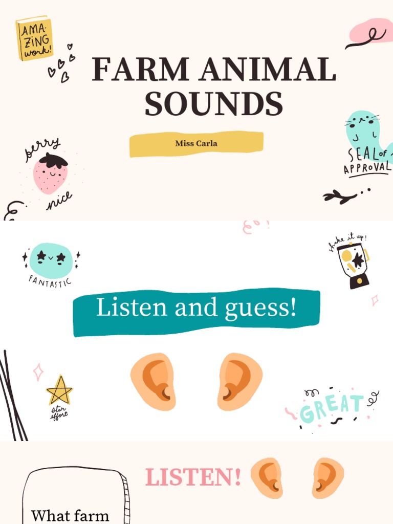 Animal Sounds - Ready For PPT Download | PDF