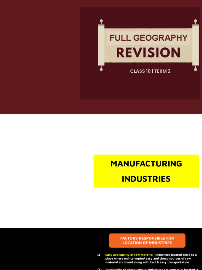Complete Geography - REVISION | PDF | Sugarcane | Cotton