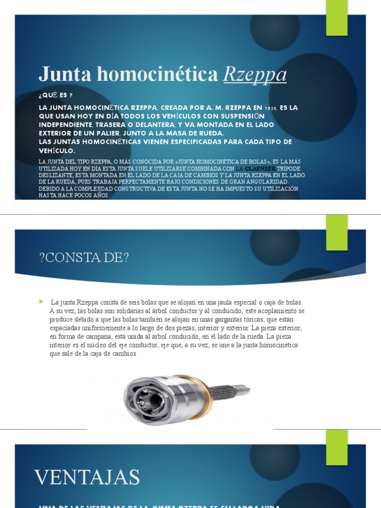 Junta Homocinética Rzeppa: Características y Ventajas | PDF | Industria ...