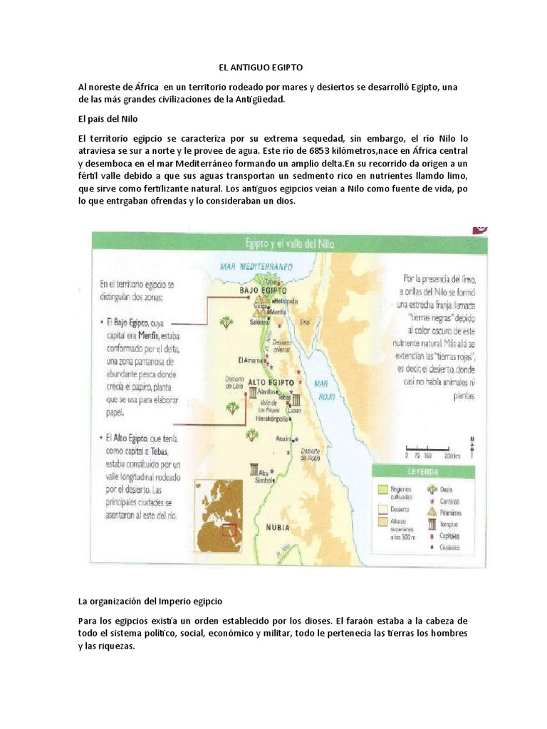 Ficha de CCSS de 1ero de Sec El Antiguo Egipto | PDF | Antiguo Egipto ...