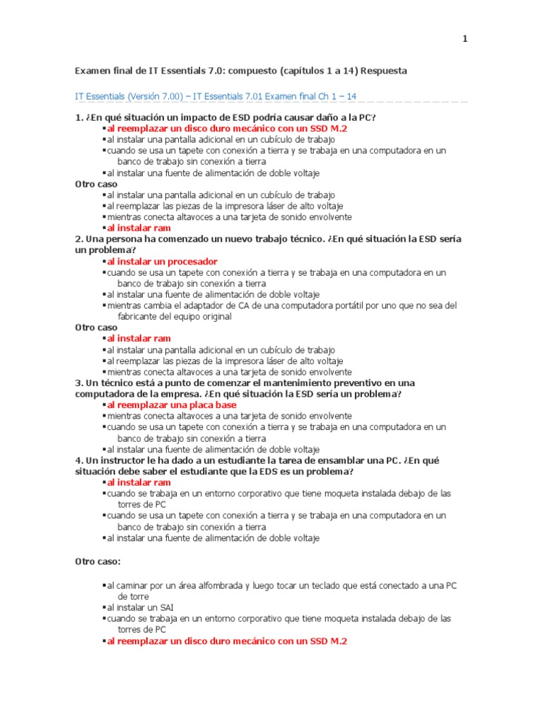 IT Essentials (Versión 7.00) - IT Essentials 7.01 Examen Final CH 1 ...