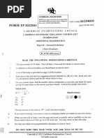 Csec May - June Maths 2024 Paper 1 | PDF