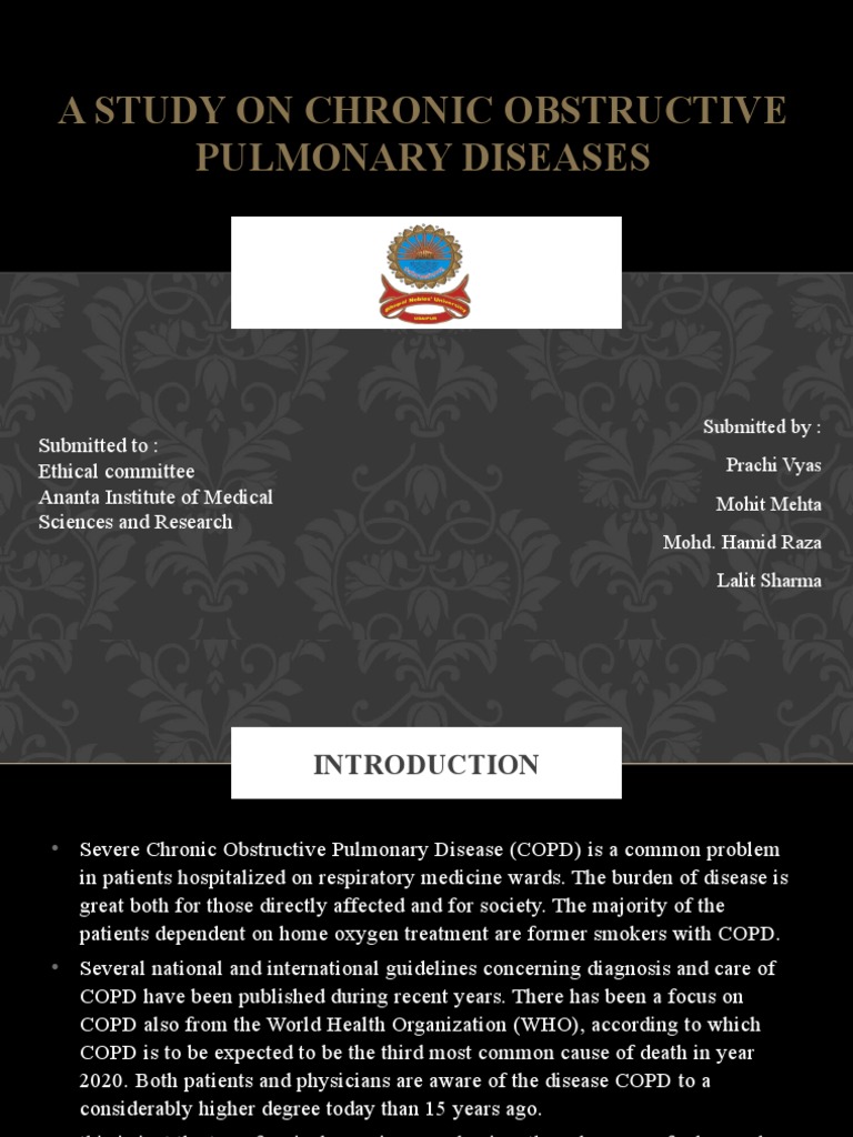 A Study On Chronic Obstructive Pulmonary Diseases | PDF | Chronic ...