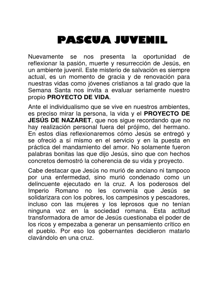 Pascua Juvenil | PDF | Pascua de Resurrección | Jesús