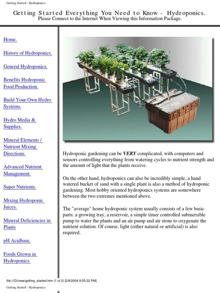 Hydroponics | PDF | Hydroponics | Ph