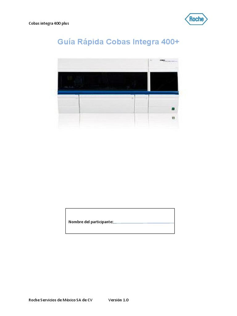 Guía Rápida Cobas Integra 400 Plus | PDF | Informática