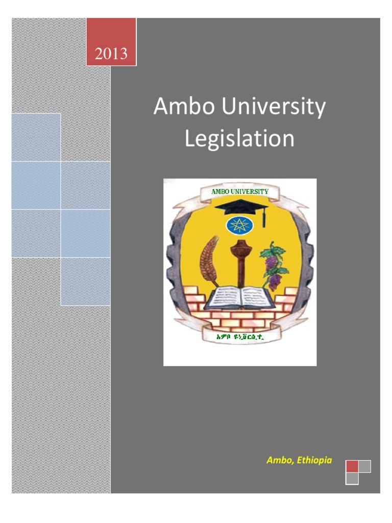 Ambo University Legislation 2013 | PDF | Thesis | College