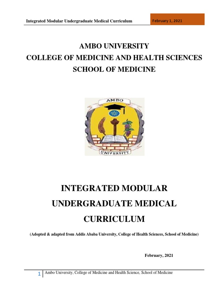 @ CRHR Medicine Curriculum Final Ambo University | PDF | Medical School ...