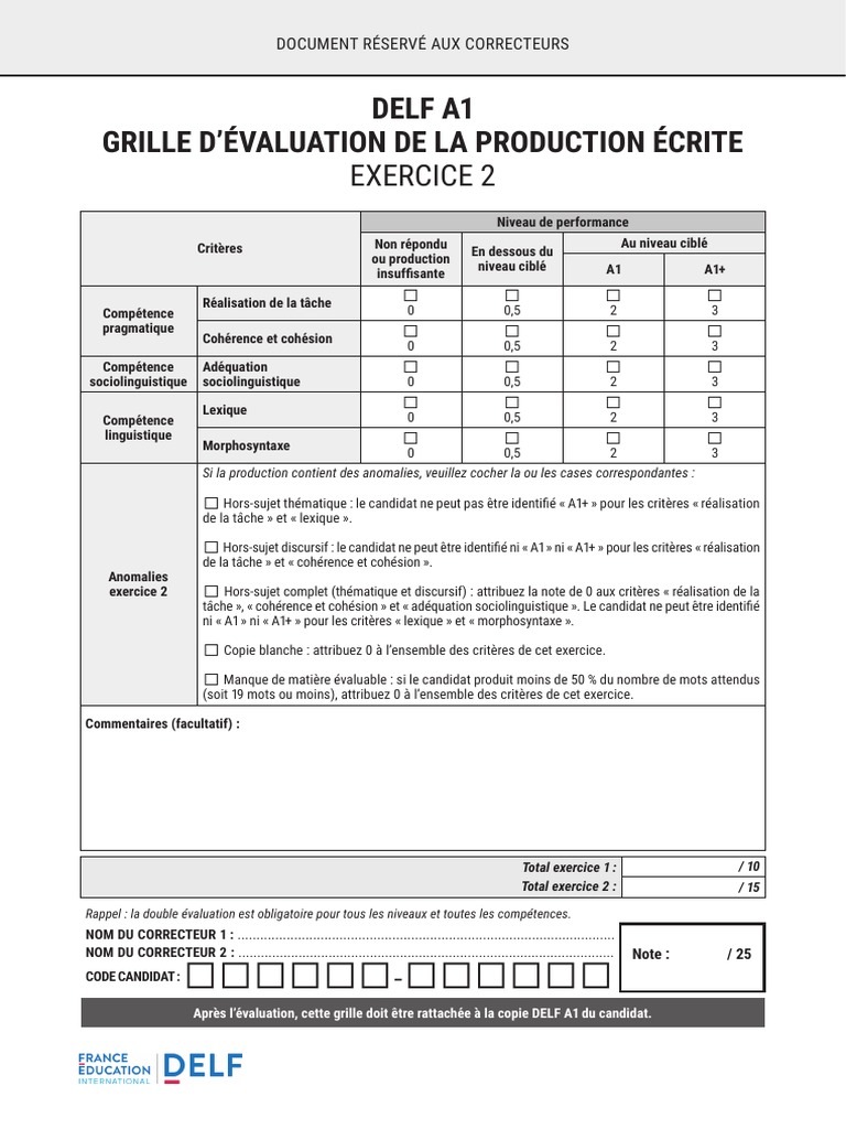 A1 PE Grille | PDF | Linguistique | Sciences cognitives