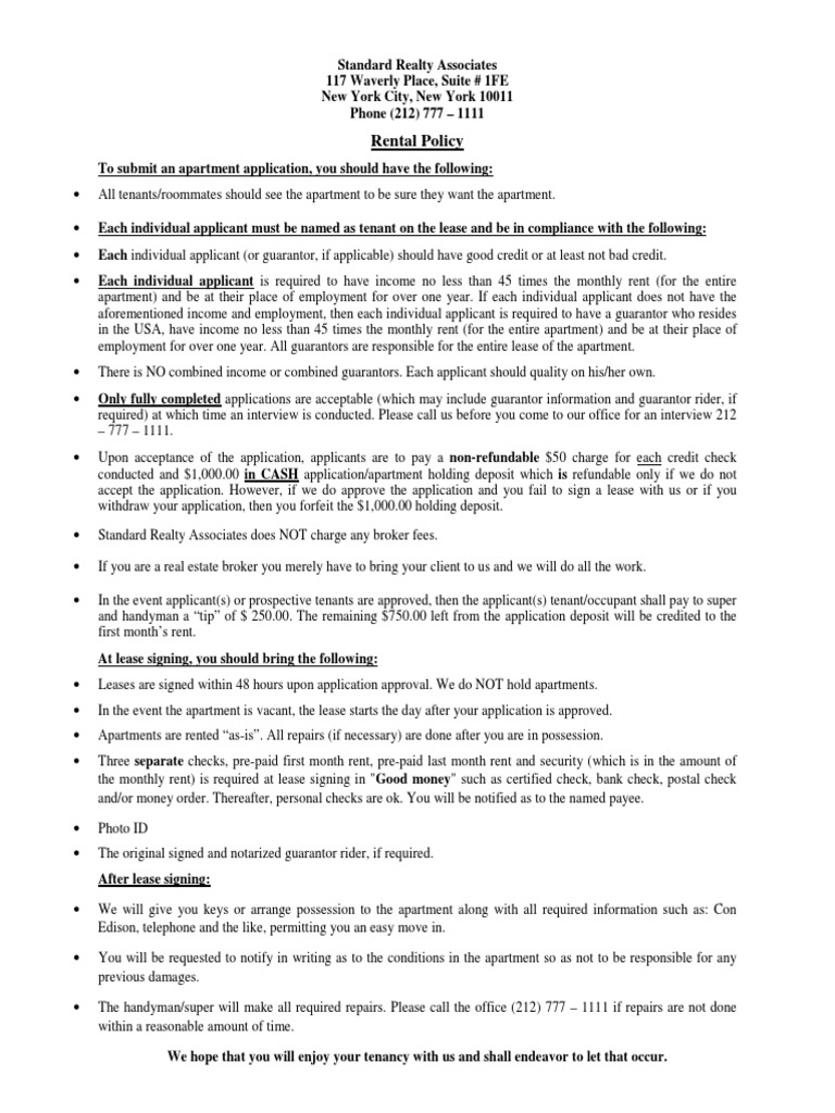 Generic Apartment Rental Application Form | PDF | Lease | Leasehold Estate