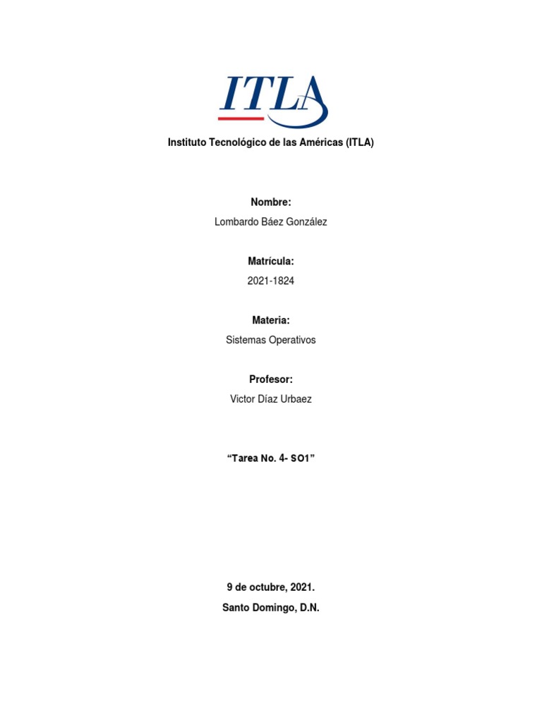 Tarea 4 - SO1 - Lombardo Baez | PDF | Interfaces gráficas de usuario | Interfaz de línea de comando