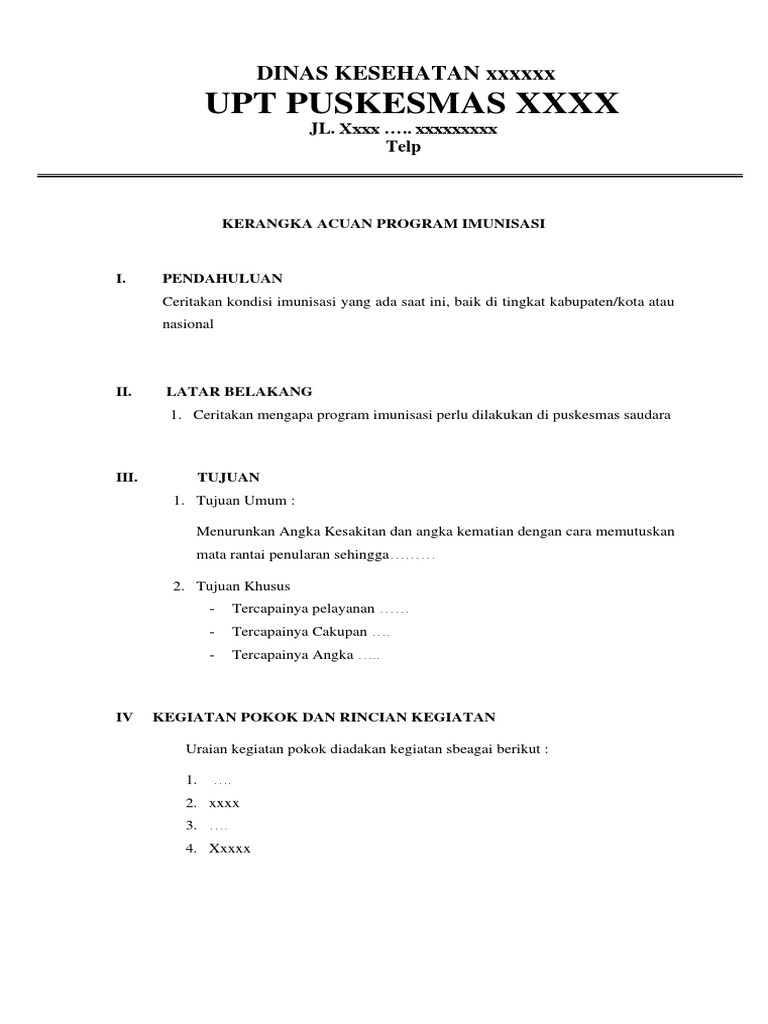 4 3 1 2 - Contoh - Kerangka-Acuan-Program-Imunisasi | PDF