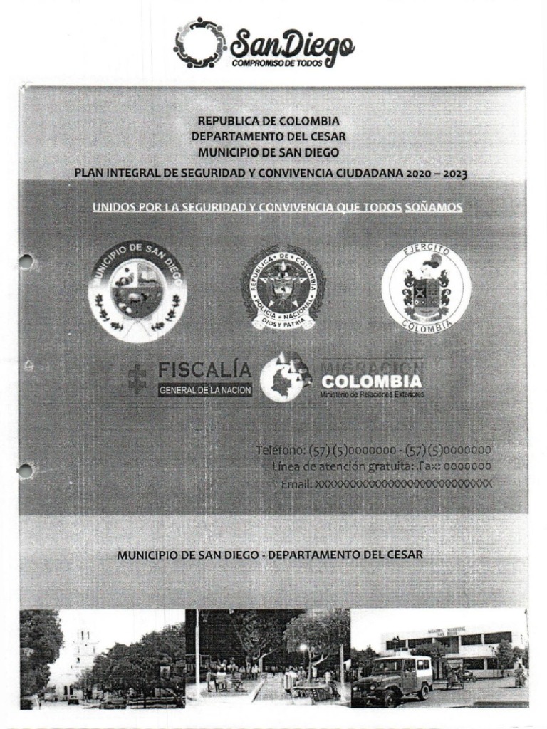 Plan Integral de Seguridad y Convivencia Ciudadana Piscc | PDF