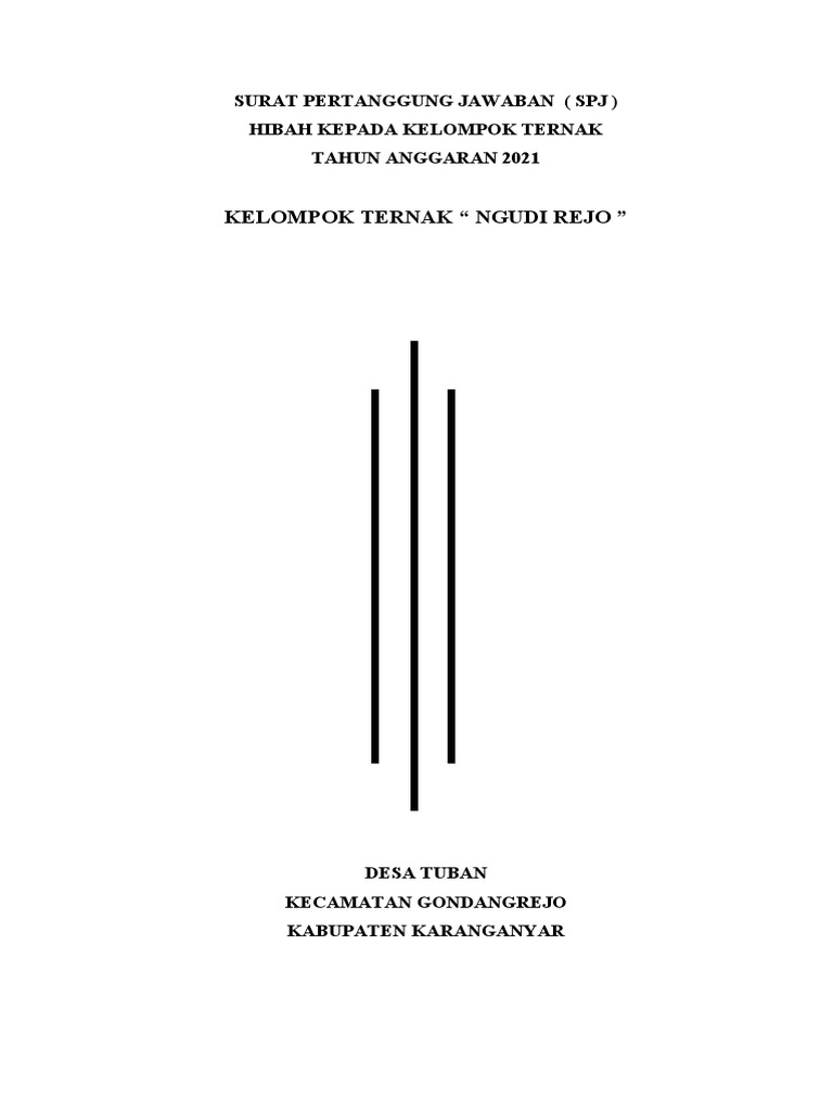 Laporan SPJ Hibah Ternak 2021 | PDF