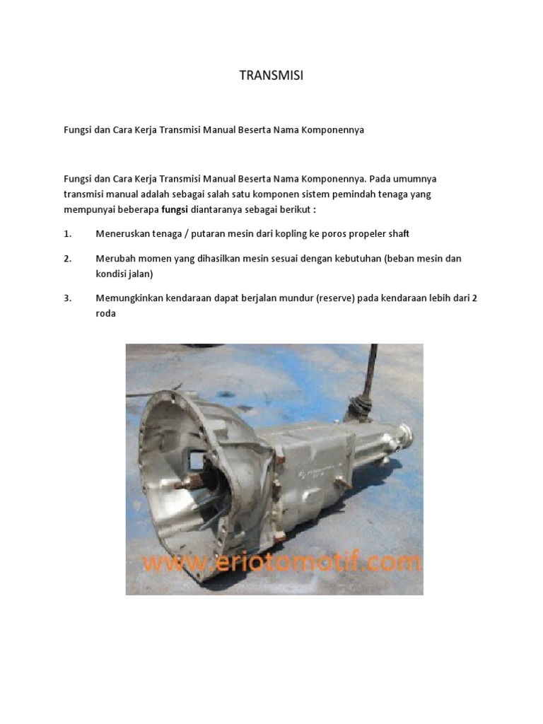 3 PR Transmisi - Differential - Gardan - Axel | PDF | Teknologi & Rekayasa