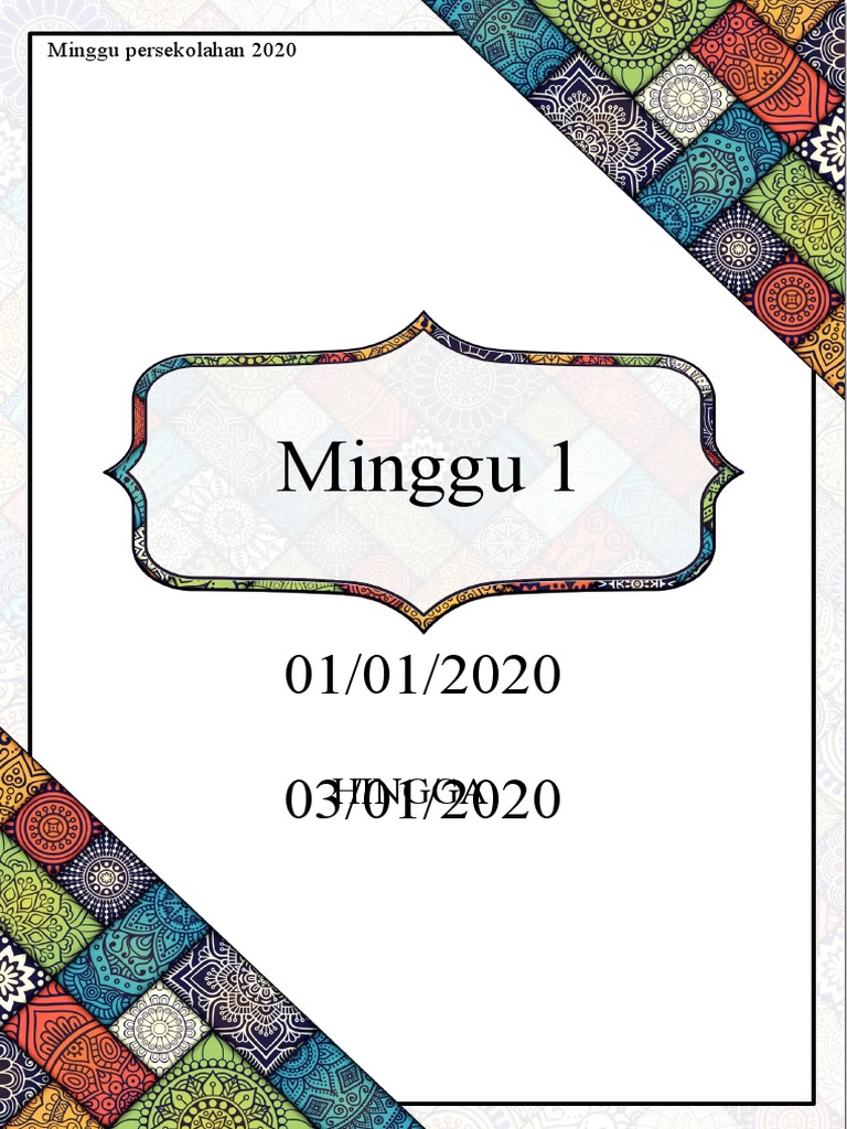 PEMBAHAGI MINGGUAN KUMP A (Edited) | PDF