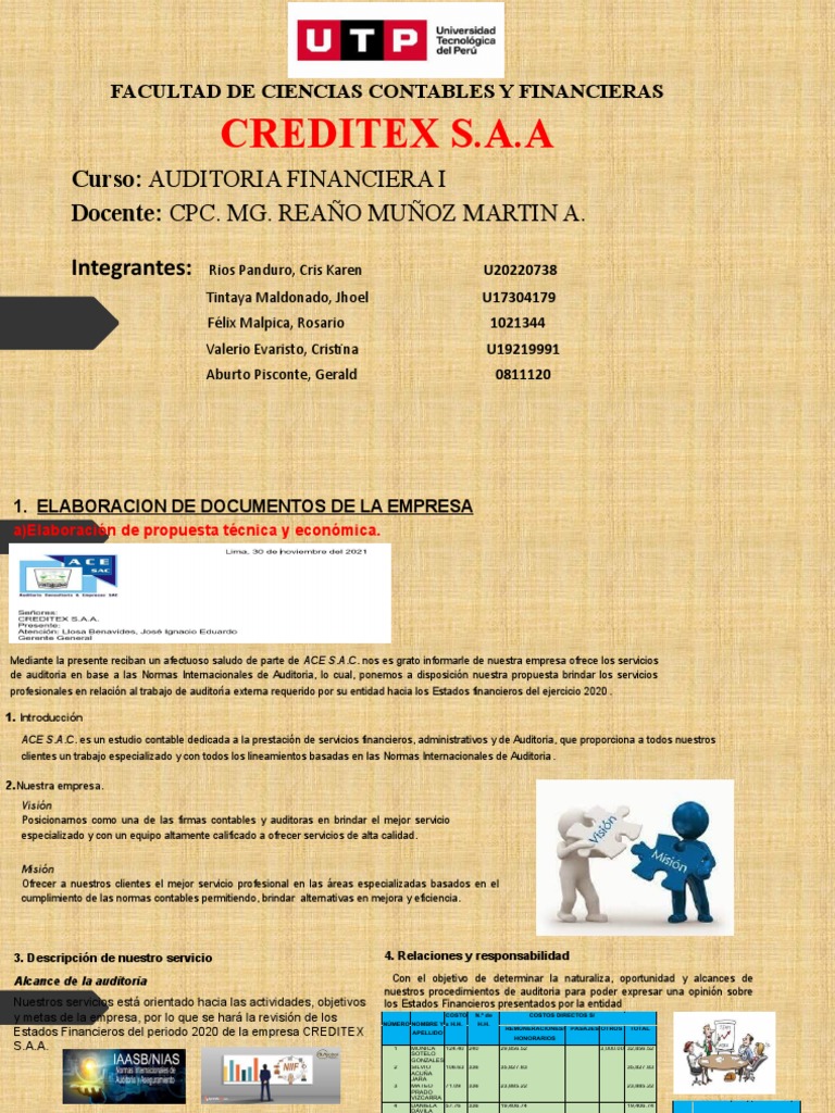 TF de Creditex Final | PDF | Auditoría | Economias