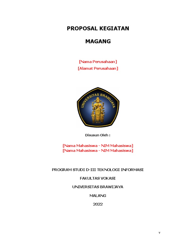 Template Proposal Magang 19072022 | PDF
