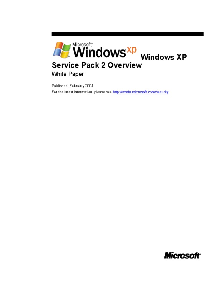 Windows XP SP 2 White Paper | PDF | Internet Explorer | Microsoft Windows