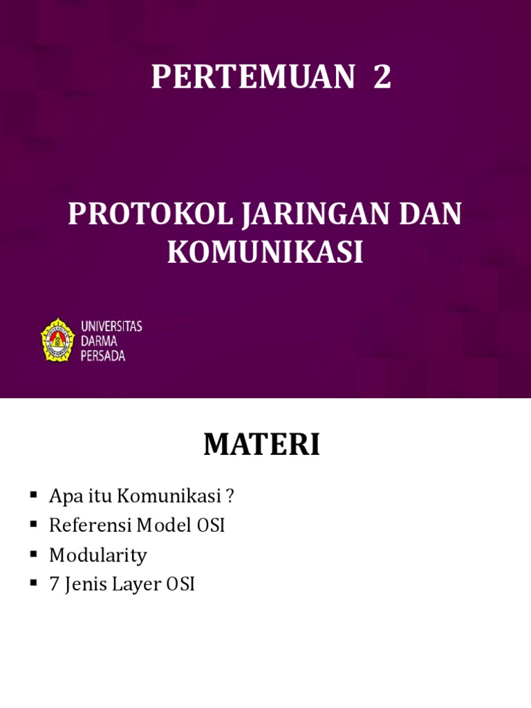 Pertemuan 2 - Model OSI | PDF