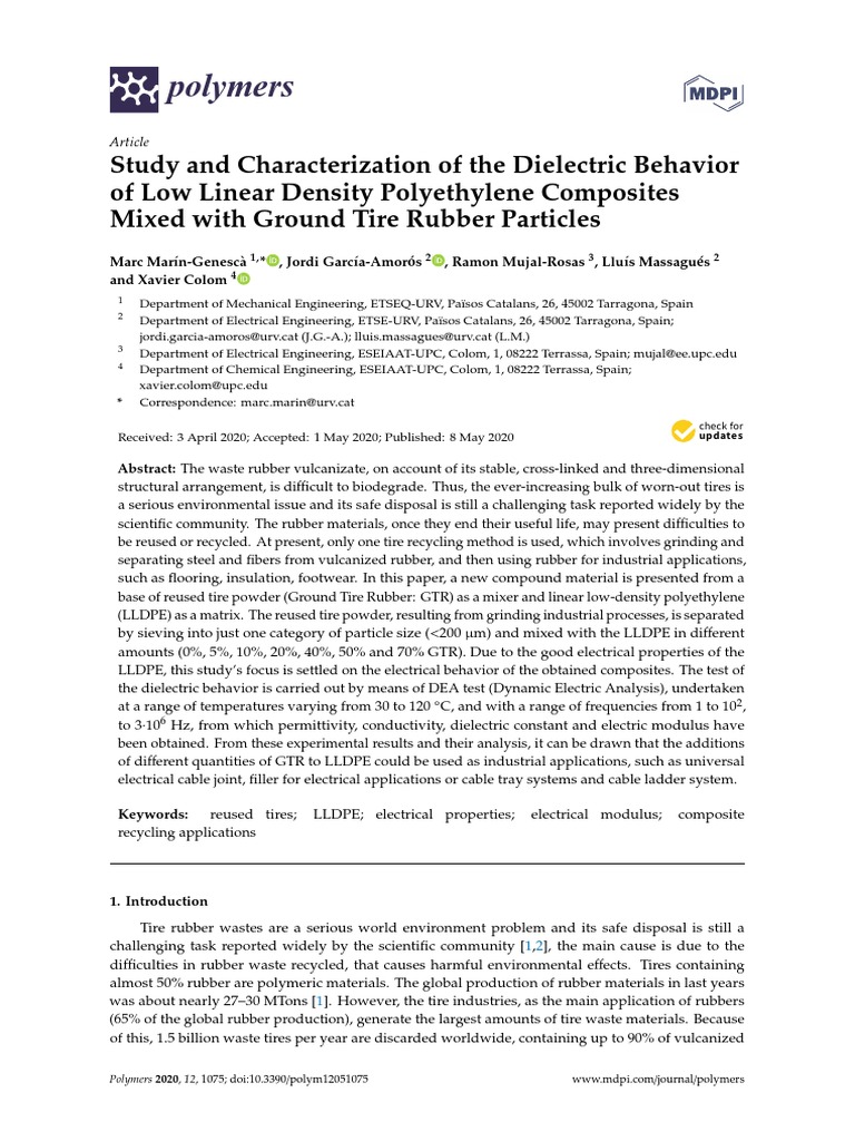 Study and Characterization of The Dielectric Behavior of Low Linear ...